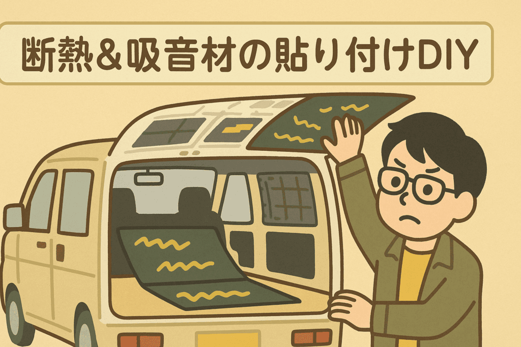 アトレー天井の断熱化──吸音材と格闘した背伸びDIY | Vanlife Mini｜軽バンで旅する小さな暮らし