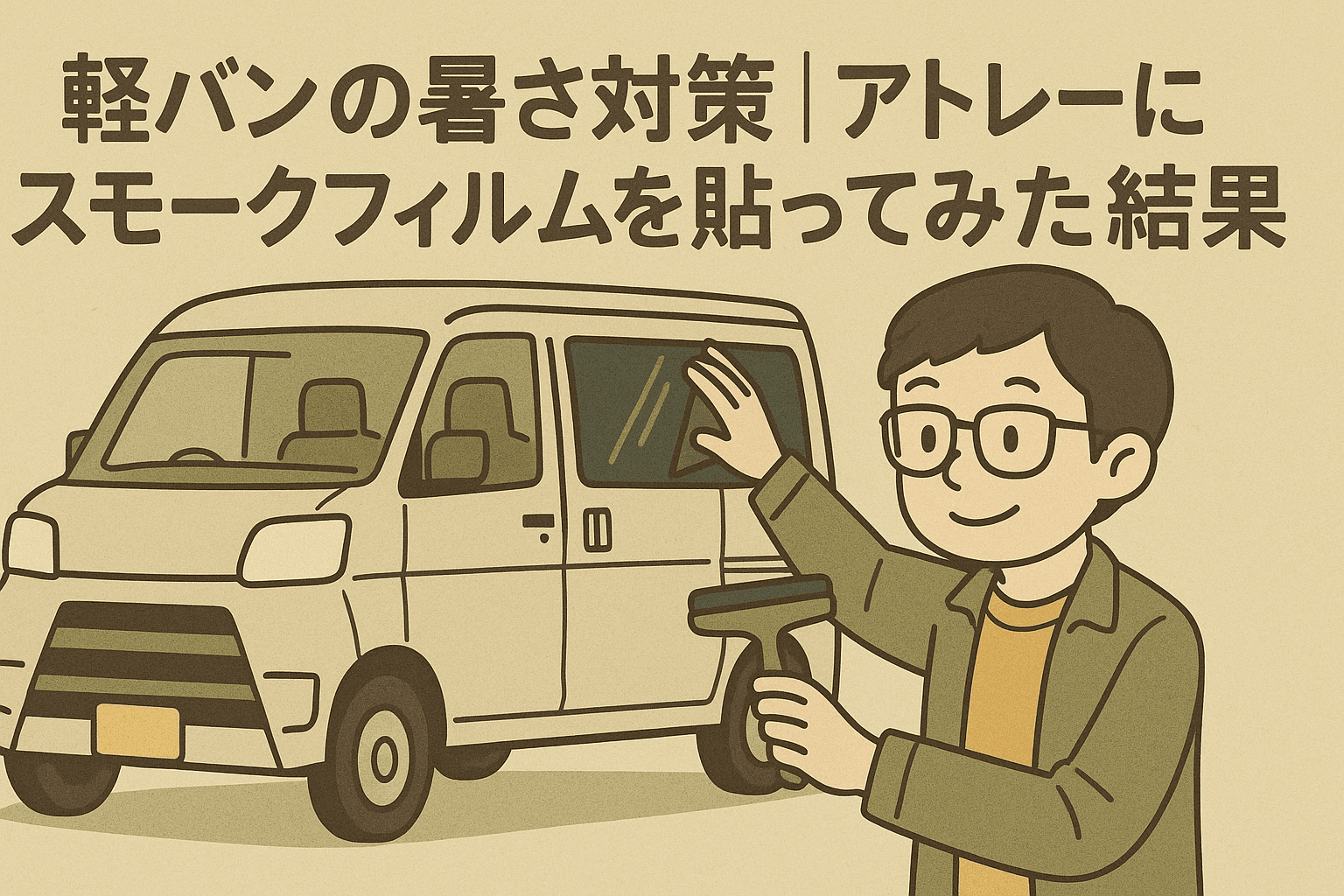 軽バンの暑さ対策｜アトレーにスモークフィルムを貼ってみた結果 | Vanlife Mini｜軽バンで旅する小さな暮らし